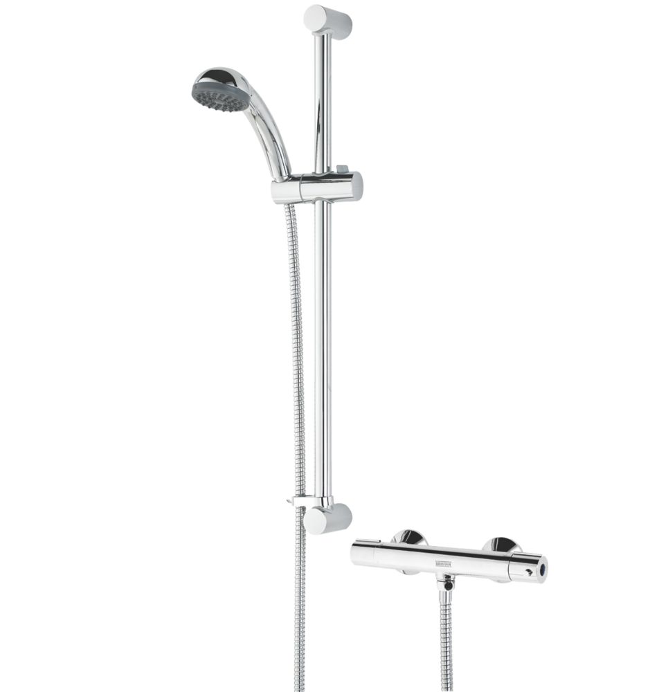 Bristan Zing Rear-Fed Exposed Chrome Thermostatic Mixer Shower - Screwfix