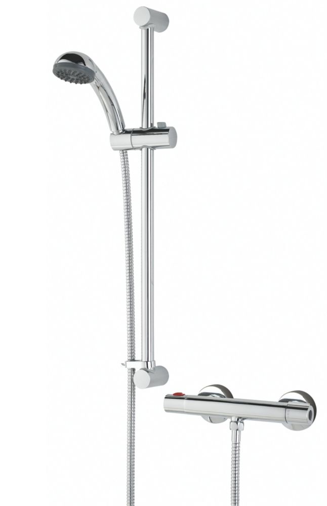 Bristan Zing Rear-Fed Exposed Chrome Thermostatic Mixer Shower - Screwfix