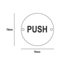 Eclipse Push Fire Door Sign 76mm - Screwfix