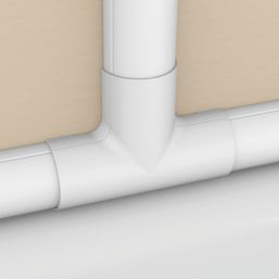D-Line White Micro+ Trunking Equal Tees 20mm x 10mm 2 Pack - Screwfix