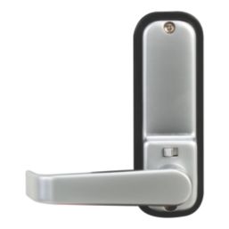 Smith & Locke Push-Button Lock w/ Handles 37.5mm Silver - Screwfix