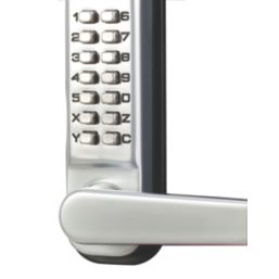 Smith & Locke Push-Button Lock w/ Handles 37.5mm Silver - Screwfix