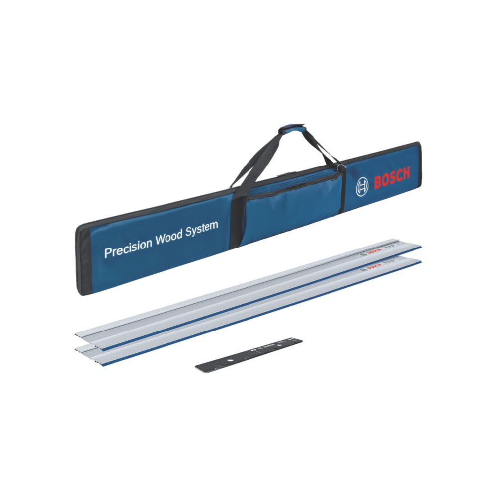 Bosch FSN 1400 2 x 1400mm Cross-Cutting Guide Rail Kit 4 Pieces - Screwfix