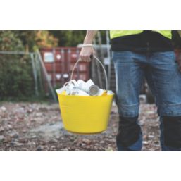 Red Gorilla Polyethylene Bucket Yellow 22Ltr - Screwfix