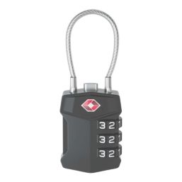 Smith & Locke Closed Shackle Combination Padlock Black 32mm - Screwfix