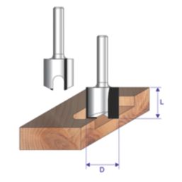 Erbauer 1/4" Straight Radius Hinge Cutter 20mm x 19mm - Screwfix