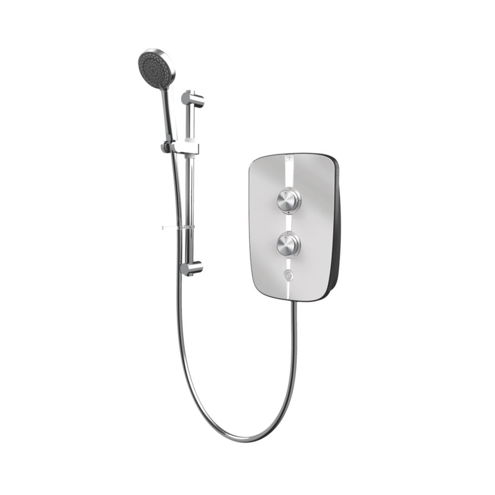 Aqualisa Lumi+ Mirrored 8.5kW Electric Shower - Screwfix