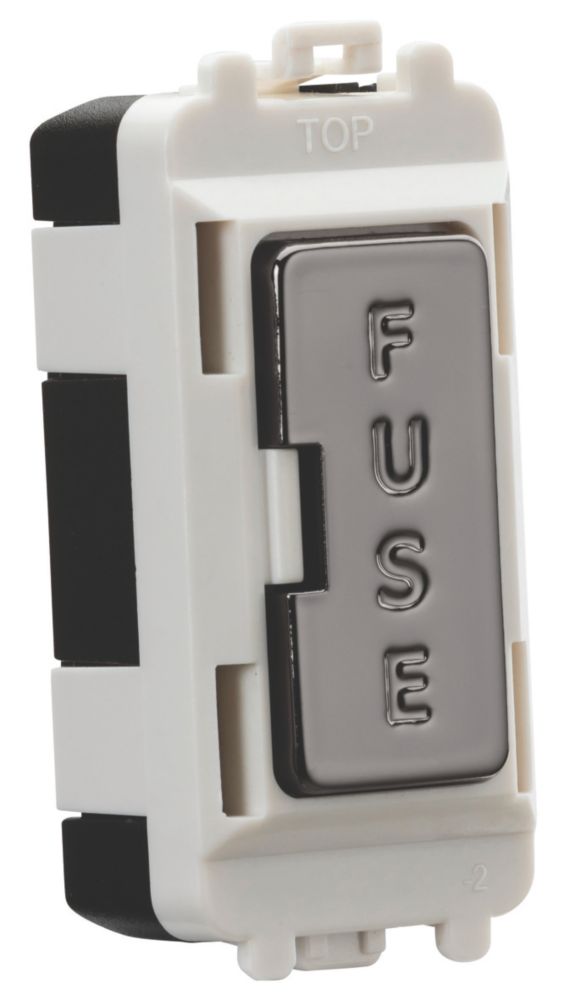 Knightsbridge 13A Grid Fused Spur Black Nickel - Screwfix