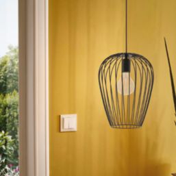 Eglo Newtown 275mm Single Pendant Light Black - Screwfix