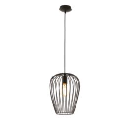 Eglo Newtown 275mm Single Pendant Light Black - Screwfix
