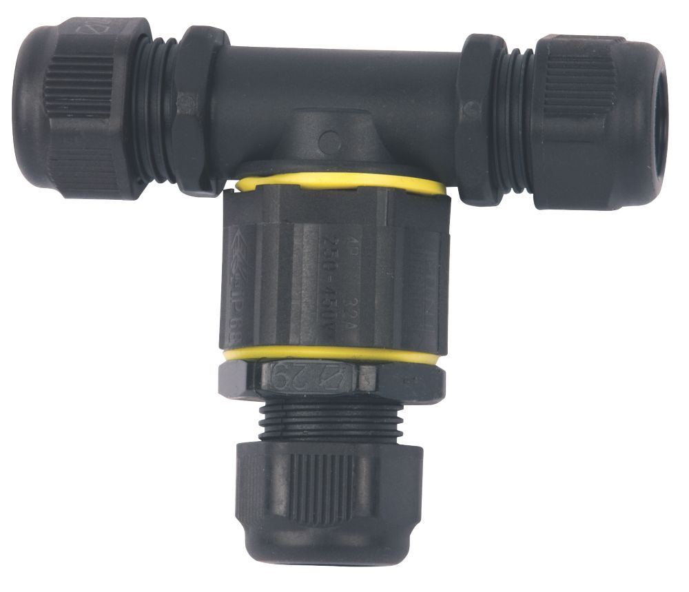 Hylec Teetube 3-Entry 3-Pole T-Splitter Cable Joint - Screwfix