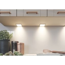 Sensio Plaza Square LED Under Cabinet Lights Steel 14.4W 250lm 4 Pack ...