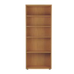 TC Group 4-Shelf Bookcase Nova Oak 800mm x 2000mm - Screwfix