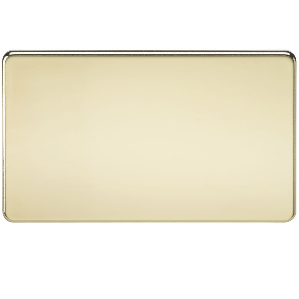 Knightsbridge 2-Gang Blanking Plate Polished Brass - Screwfix Knightsbridge 2-Gang Blanking Plate Polished Brass - Screwfix