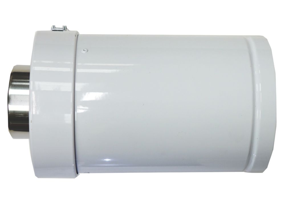 Grant White Balanced Vertical Flue Extension 150mm x 225mm - Screwfix