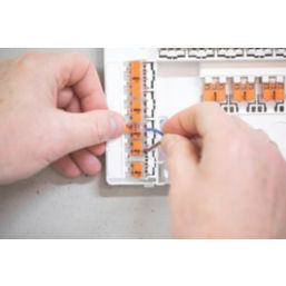 Wago 32A Wiring Centre Junction Box 225 x 145 x 50mm White - Screwfix