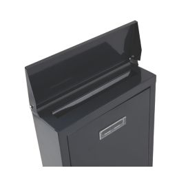 Smith & Locke Compact Post Box Grey Gloss - Screwfix