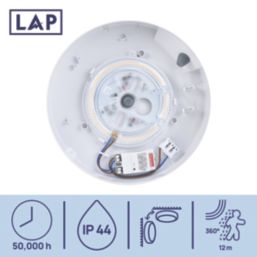 LAP Quiritis Indoor Round LED Bulkhead Light With Microwave Sensor ...
