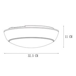 LAP Quiritis Indoor Round LED Bulkhead Light With Microwave Sensor ...