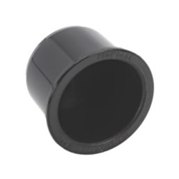 FloPlast Push-Fit Socket Plug Black 40mm - Screwfix