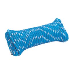Essentials Braided Rope Blue/White 6mm x 20m - Screwfix