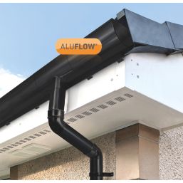 Aluflow Aluminium Half Round Rock N Lock Gutter Bracket Black 115mm ...