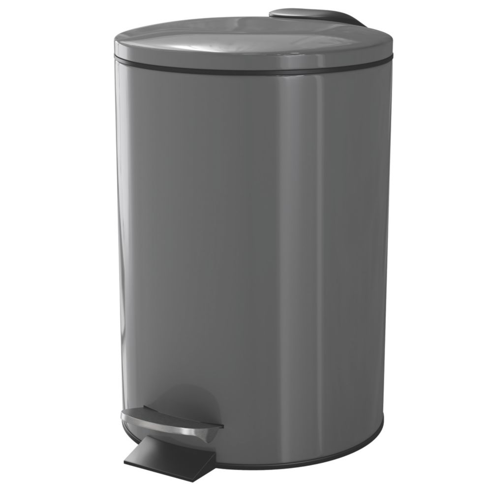 Koros Pedal Bin Anthracite Gloss 3Ltr - Screwfix