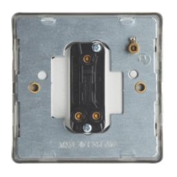 Contactum Lyric 10AX 1-Gang 2-Way Light Switch Brushed Brass with White ...