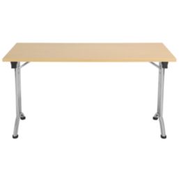 TC Group One Union Rectangular Folding Table Nova Oak/Silver 1400mm x ...