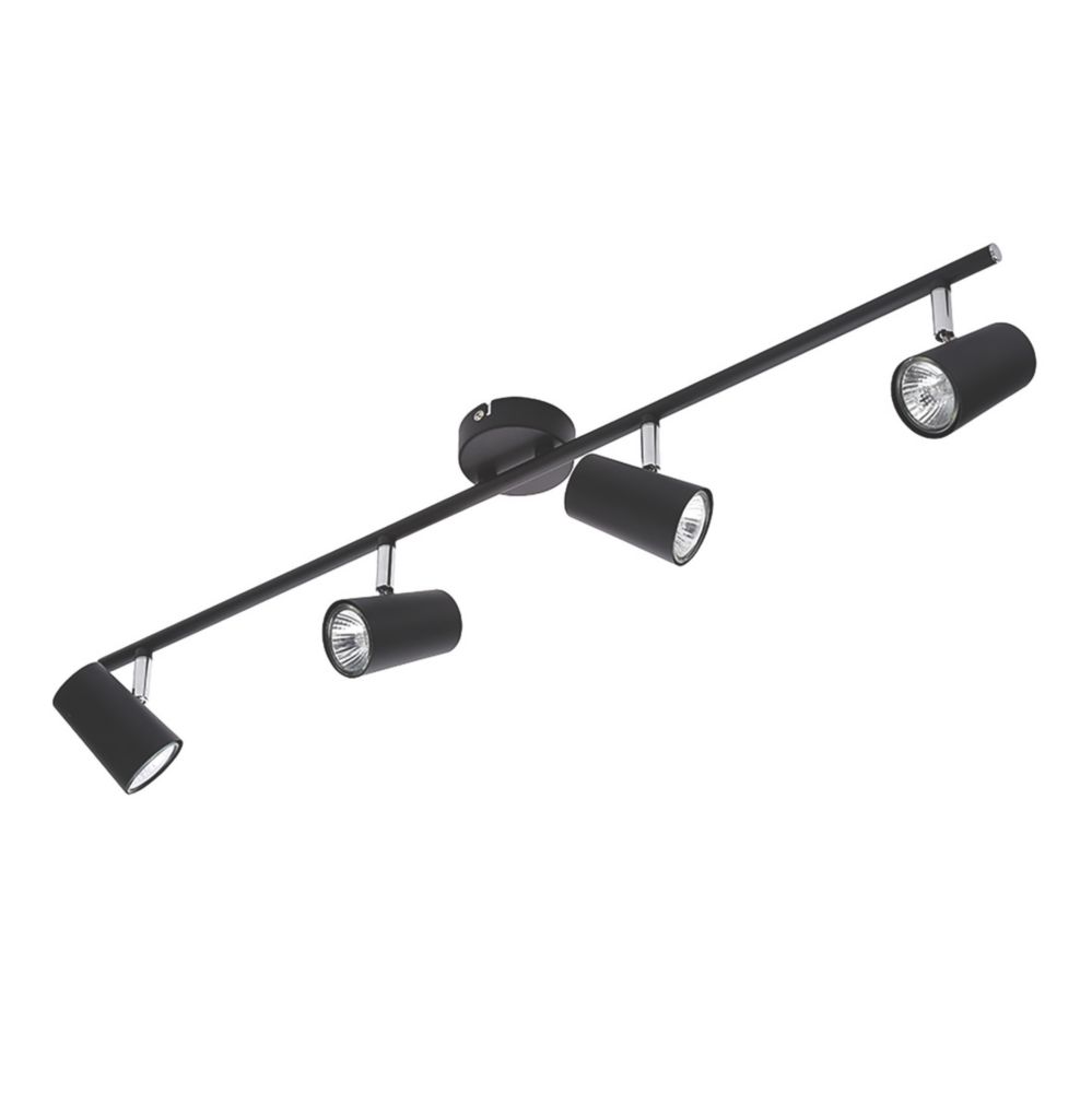 Inlight Harvey Linear 4-Light Spotlight Black - Screwfix