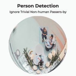 Reolink P520 PoE or Mains-Powered Black Wired 6MP Indoor Round Fisheye ...