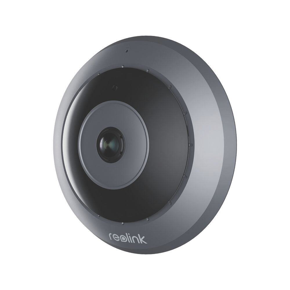 Reolink P520 PoE or Mains-Powered Black Wired 6MP Indoor Round Fisheye ...