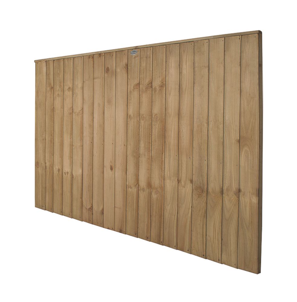 Forest Vertical Board Closeboard Fence Panels Natural Timber 6' x 4 ...