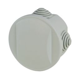 Schneider Electric 4-Entry Round Junction Box 75mm x 45mm x 75mm - Screwfix