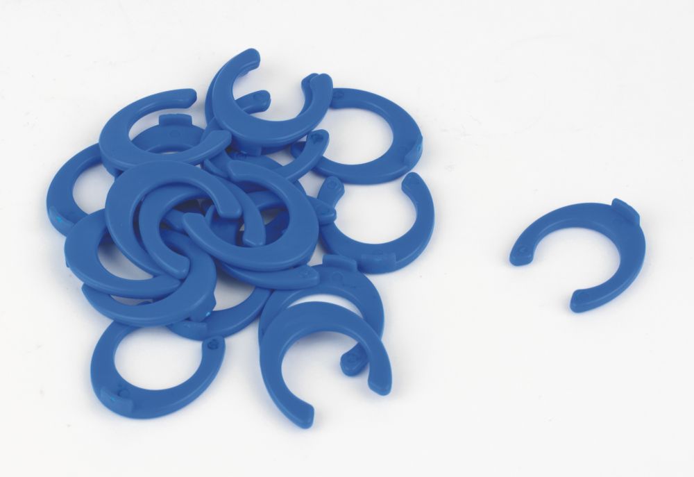 FloPlast FloFit+ Plastic Collet Clips Blue 10mm 20 Pack - Screwfix