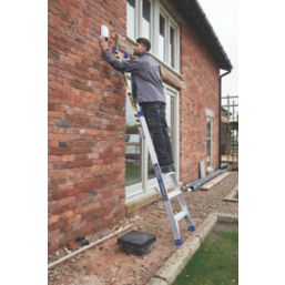 Werner LEANSAFE X3 Aluminium 2.9m Combination Ladder - Screwfix