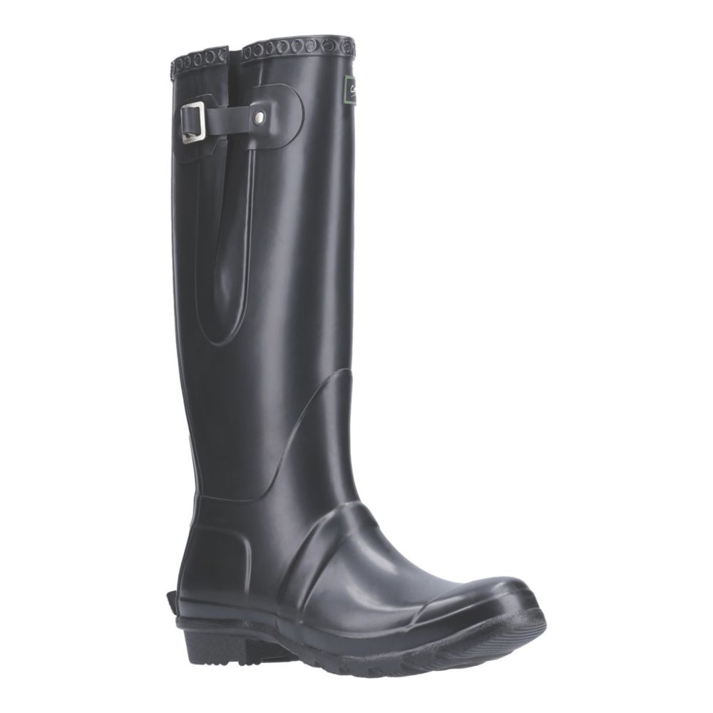Cotswold Windsor Tall Size 7 Womens Black Non Safety Wellies - Screwfix