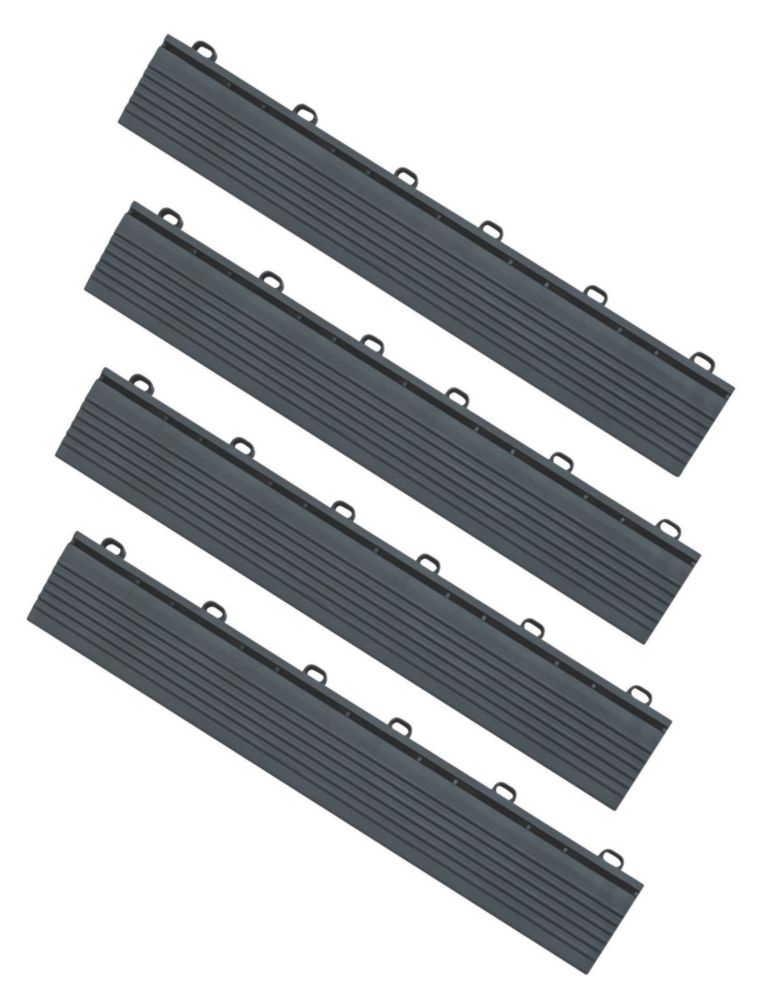 Swisstrax Ribtrax Pro Vented Garage Floor Tile Ramp Slate Grey 400mm x ...