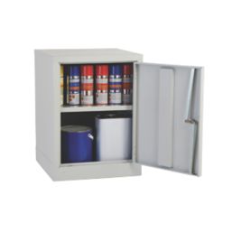 Barton 1-Shelf COSHH Cabinet Grey 457mm x 457mm x 609mm - Screwfix