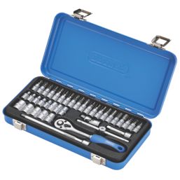 Draper Mixed Drive Metric Socket Set in Metal Case 38 Pack - Screwfix
