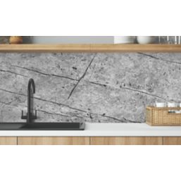 Wilsonart Fossil Marble Mid-Rise Splashback 3050mm x 600mm x 4mm - Screwfix
