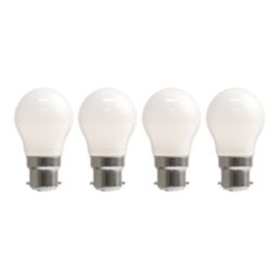 LAP B22 Mini Globe LED Light Bulb Milky 470lm 2.9W 4 Pack - Screwfix