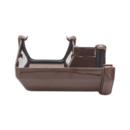 FloPlast uPVC 90° Square Gutter Angle Brown 114mm - Screwfix