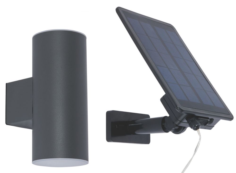 Zink Eldon Outdoor LED Up and Down Light Stainless Steel 150lm - Screwfix