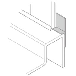 Mira Tile Upstand Strip White 3.6m - Screwfix