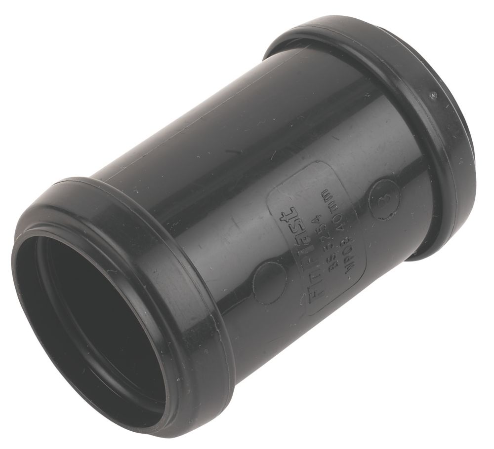 Black 40 mm Push Fit Waste | Waste Pipe & Fittings | Screwfix.com
