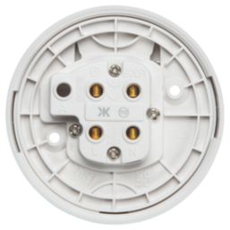 Knightsbridge 3-Pin Ceiling Rose Light Fitting White 3.38" - Screwfix