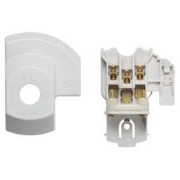 Knightsbridge 3-Pin Ceiling Rose Light Fitting White 3.38" - Screwfix