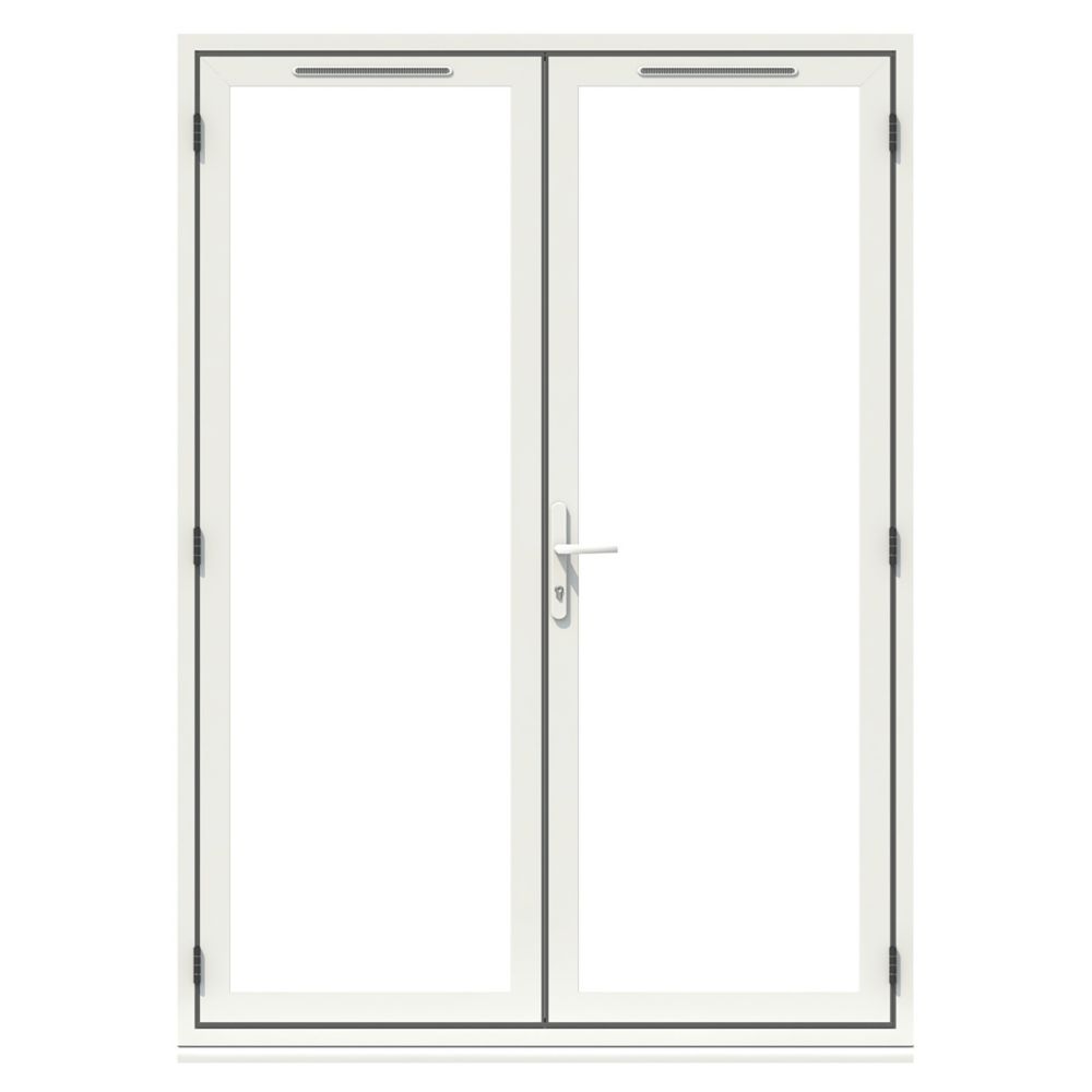 Green & Taylor White Double-Glazed Aluminium French External Doors ...