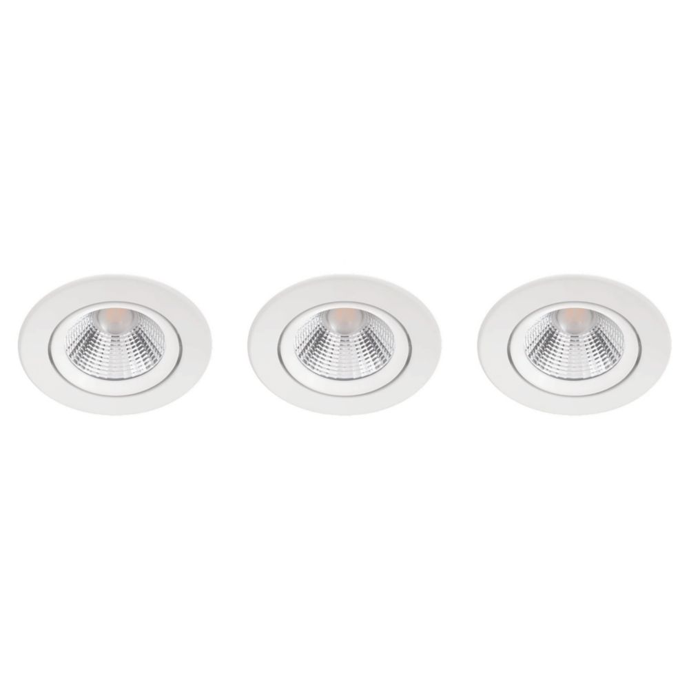 Philips Sparkle Adjustable Head LED Downlights White 5.5W 350lm 3 Pack ...